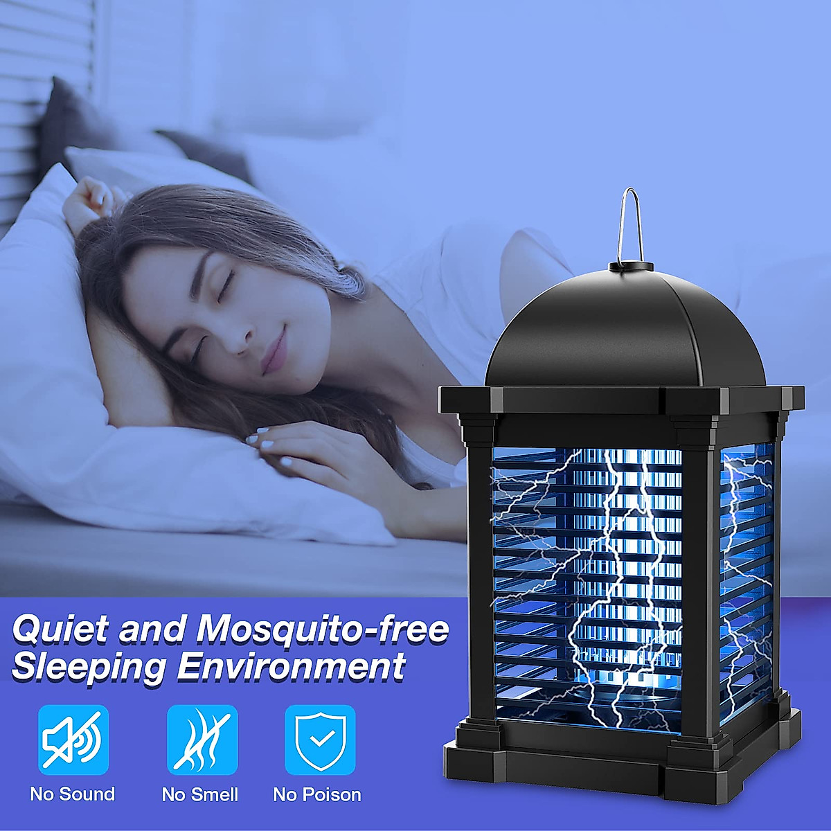 TMACTIME Bug Zapper for Outdoor and Indoor 20W 4300V High Powered Electric Mosquito Zappers Killer for Home Backyard Patio