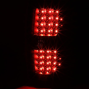 DNA MOTORING TL-F15009-LED-BK-CL LED Tail Light Assembly Driver & Passenger Side [Compatible with 09-14 Ford F150]