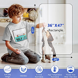 Office Chair Mat for Hardwood Floor, 36"×47" Fully Clear Desk Chair Mat for Rolling Chairs, 2mm Heavy Duty Floor Protector Mat for Home Office, Easy Glide, Flat Without Curling