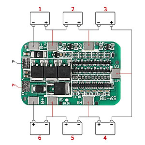 3 Pcs MELIFE 6S 15A 24V PCB BMS Battery Protection Board for Lithium 18650 Battery Packs Lipo Cell Module