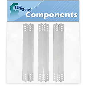 3-Pack BBQ Grill Heat Shield Plate Tent Replacement Parts for Jenn Air 720-0720 - Compatible Barbeque Stainless Steel Flame Tamer, Guard, Deflector, Flavorizer Bar, Vaporizer Bar, Burner Cover 16 1/8"