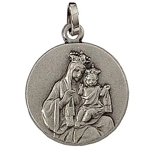 925 STERLING SILVER CARMEL SCAPULAR MEDAL (OUR LADY OF MOUNT CARMEL - VIRGIN OF CARMEL) - 100% MADE IN ITALY