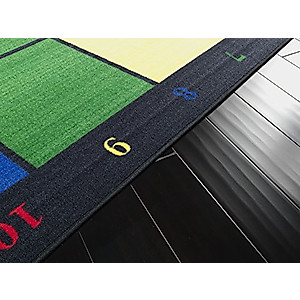 Flagship Carpets Learning Grid Colorful Numbers and Letters Kids Seating Area Rug for Classroom, Play Area Mat, Home Learning or Kids Room Carpet, 5'10" x 8'4", Seats 24