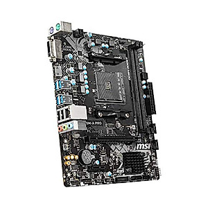 MSI ProSeries AMD A320 1st, 2nd, 3rd Gen Ryzen Compliant AM4 DDR4 HDMI DVI USB 3 Micro-ATX Motherboard (A320M-A PRO)