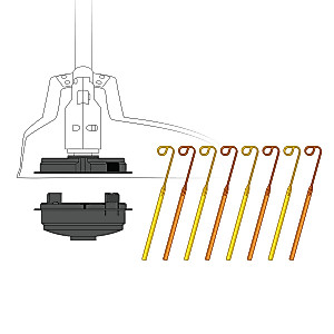 Aero-Flex® Universal Replacement Trimmer Head - Four Flexible line Blades - Fast & Easy to Change Flexible Blades | Saves Time - No More Trimmer Line