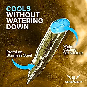 TF TAKEFLIGHT Whiskey Stones Set in Box Valentines Day Gift for Him, Stainless 6 Steel Whiskey Rocks for Men, Metal Ice Cubes for Drinks, Cool Whisky Stones Gifts for Men, Gold