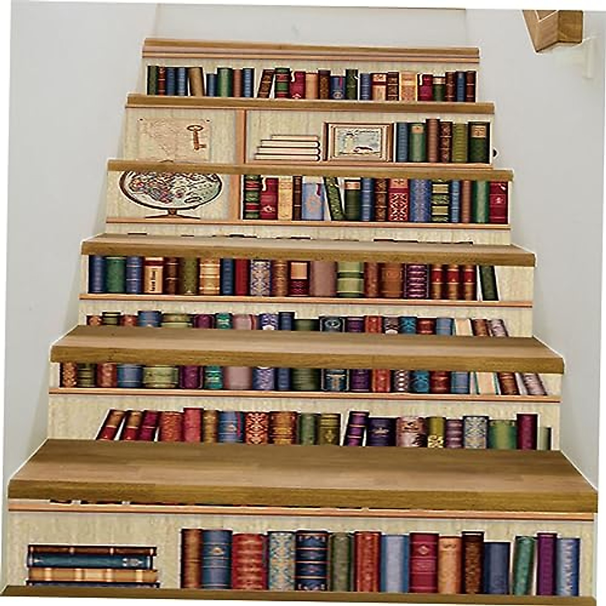 OSALADI PVC Stair Decor Staircase Wall Decor Staircase Decals Stairs Decals Sticker Decorative Paintings Applique Digital Thicken Stairs Stickers