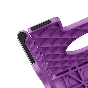 Casafield 9" Folding Step Stool with Handle, Purple - Portable Collapsible Small Plastic Foot Stool for Kids and Adults - Use in The Kitchen, Bathroom and Bedroom