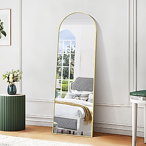 BONEWEI 64"x21" Big Wall Mirror with Stand Mounted for Bedroom/Cloakroom/Dorm Room/Bathroom/Living Room