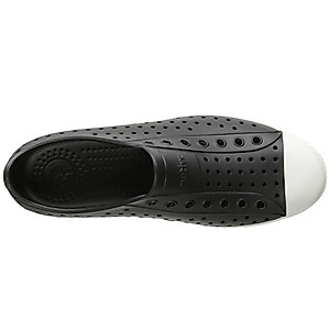 Native Shoes, Jefferson, Lightweight Sneaker for Adults, Jiffy Black/Shell White, 7 M US Women/5 M US Men