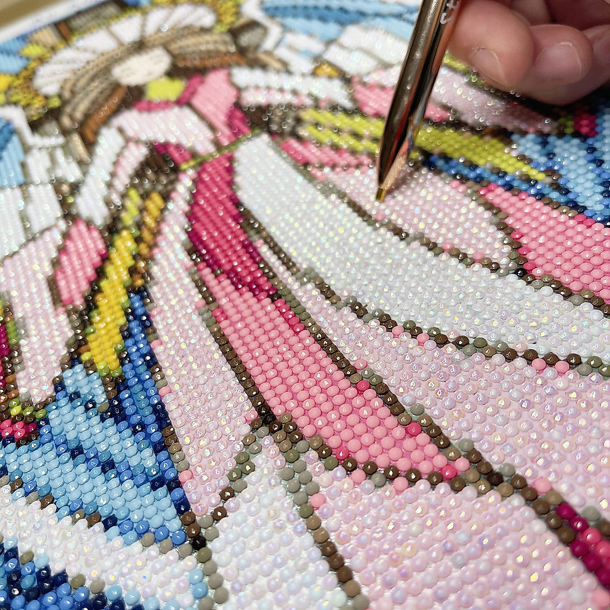 5D Diamond Painting Kits for Adults Full Drill Round with AB Diamonds - an Angel Diamond Art