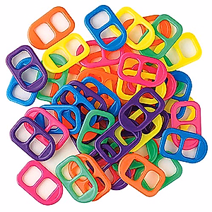 The Beadery Neon SODA POP TAB HOT Multi, 150 Pieces
