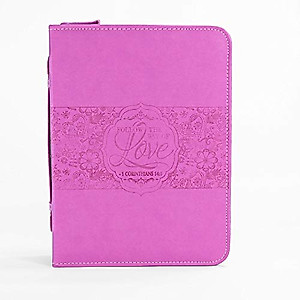 "Divinity Boutique Bible Business Report Cover (25683) | X-Large Fits Bibles up to 10" X 7" X 1.50", Rose