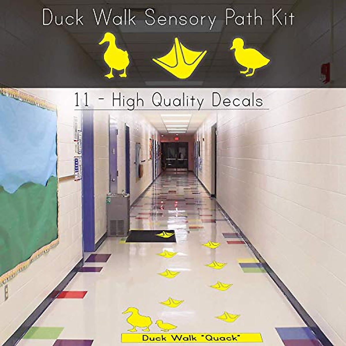 Deluxe School & Classroom Sensory Path Kit – with 65 Custom Vinyl Decals