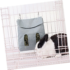 Ipetboom 2pcs Hay Bag Hanging Small Animal Hay Feeder for Guinea Pig, Rabbit, Hamster