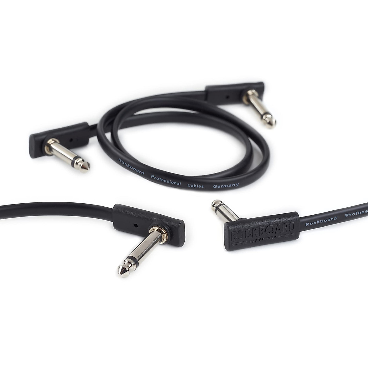 RockBoard PC-F-60 FLAT Patch Cable black, 2x w/right angle - 60 cm