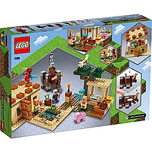 LEGO Minecraft The Illager Raid 21160 Building Toy Set Gift for Boys and Girls who Love Minecraft and Kai (562 Pieces)