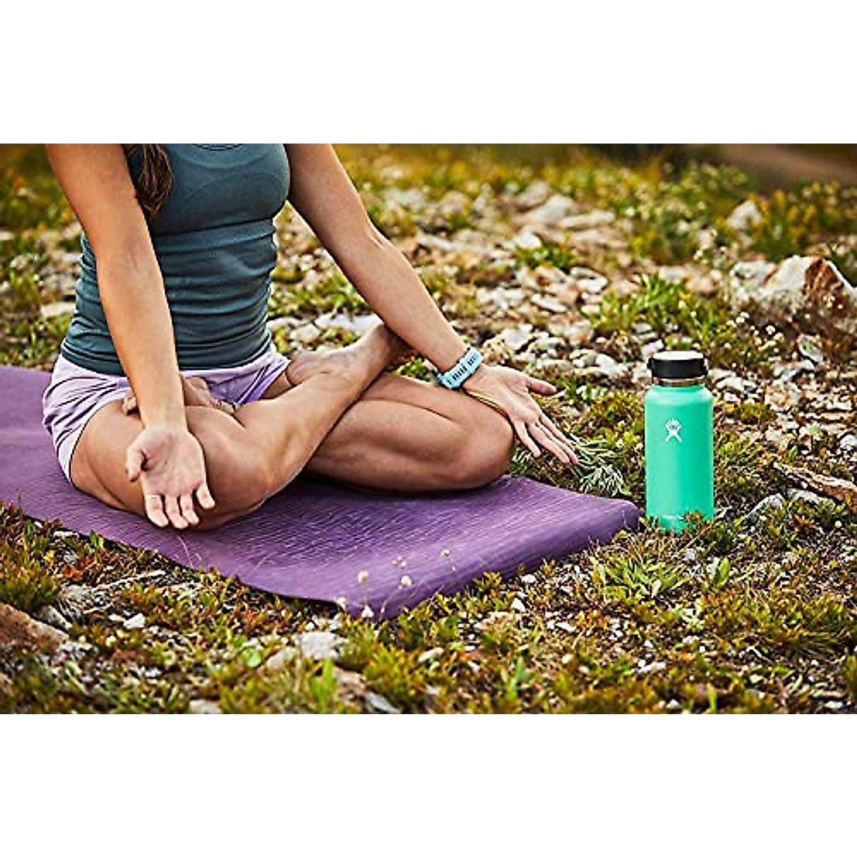 Hydro Flask Water Bottle - Stainless Steel & Vacuum Insulated - Wide Mouth 2.0 with Leak Proof Flex Cap - 20 oz, Spearmint