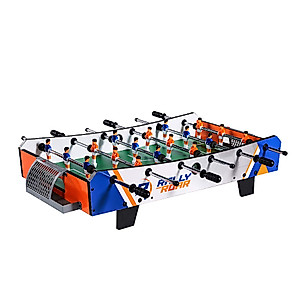 Rally and Roar Tabletop Foosball Mini Soccer Game, 2 Balls, 6 Player Rows, and Built In Scoreboard