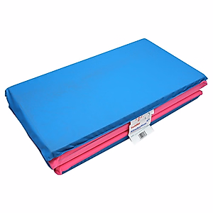 KinderMat, 3/4" Thick Toddler Rest Mat, 4-Section Rest Mat, 46" x 21" x 3/4", Pink/Blue, Great for School, Daycare, Travel, and Home, Made in the USA