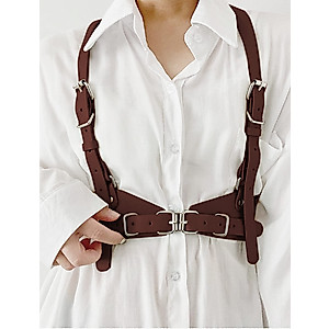 Leather Harness Belt Women Gothic Accessories Body Chain Belt Rave Halloween for Dresses