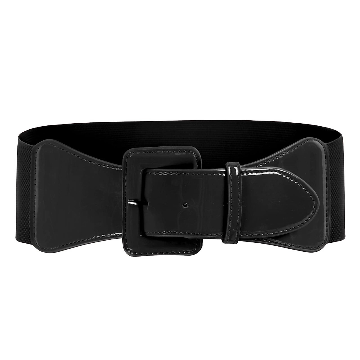 GRACE KARIN Womens Black Belt Stretch Belts For Women Fashion Wide Elastic Belts Back Blets XL