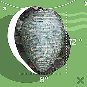 Bee B Gone Hanging Wasp Nest Decoy - 3 Packs - Easy Fake Hive Deterrent for Outdoors
