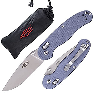 Firebird GANZO Folding Pocket Knife FB727S-GY 440C Stainless Steel Blade G10 Anti-Slip Handle with Clip Hunting Fishing Camping Gear Outdoor Folder EDC Pocket Knife (Gray)