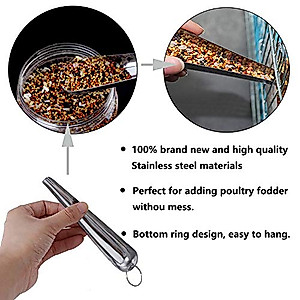 Parrot Feeding Bowls, Bird Cage Cups Holder - Stainless Steel Food and Water Dish, Bird Feeders with Clamp for Parakeet African Greys Conure Cockatiels Lovebird Budgie Chinchilla