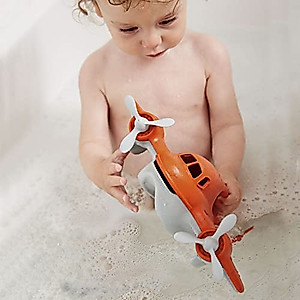Green Toys Fire Plane - Pretend Play, Motor Skills, Kids Bath Toy Vehicle. No BPA, phthalates, PVC. Dishwasher Safe, Recycled Plastic, Made in USA.