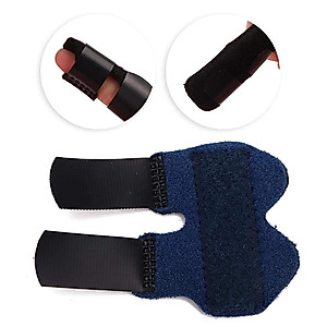 Finger Corrective Sleeve, Finger Splint Brace Corrective Sleeve Fixing Belt Straighten Broken Bent for Arthritis Pain, Sport Injuries, Basketball, Baseball, Bowling(Blue)