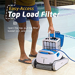 Dolphin Proteus DX4 Automatic Robotic Pool Vacuum Cleaner Includes Caddy for Easy to Transport and Storage, Ideal for In-Ground Pool up to 50 FT in Length