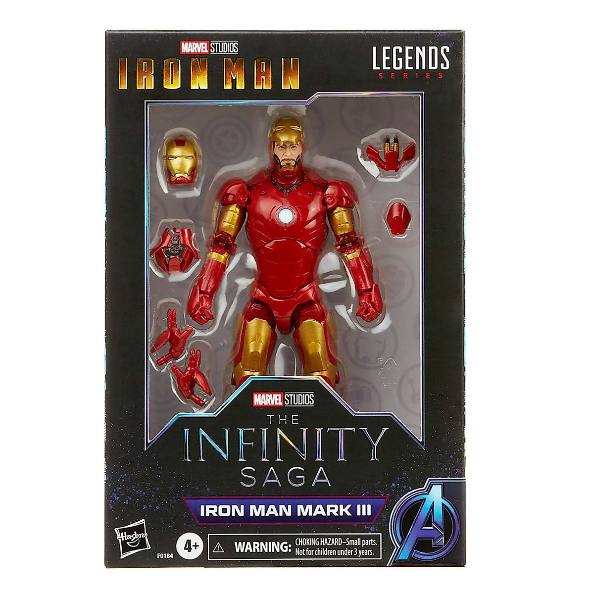 Marvel Hasbro Legends Series 6-inch Scale Action Figure Toy Iron Man Mark 3 Infinity Saga Character, Premium Design and 5 Accessories
