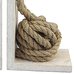 Stonebriar SB-6066S2 Beach House White Wood Bookends ,Pack of 2