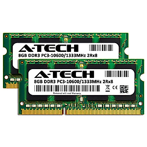 A-Tech 16GB (2x8GB) RAM for Apple MacBook Pro (Early/Late 2011), iMac (Mid 2010 27 inch 4-Core, Mid 2011 21.5/27 inch), Mac Mini (Mid 2011) | DDR3 1333MHz PC3-10600 204-Pin SODIMM Memory Upgrade Kit