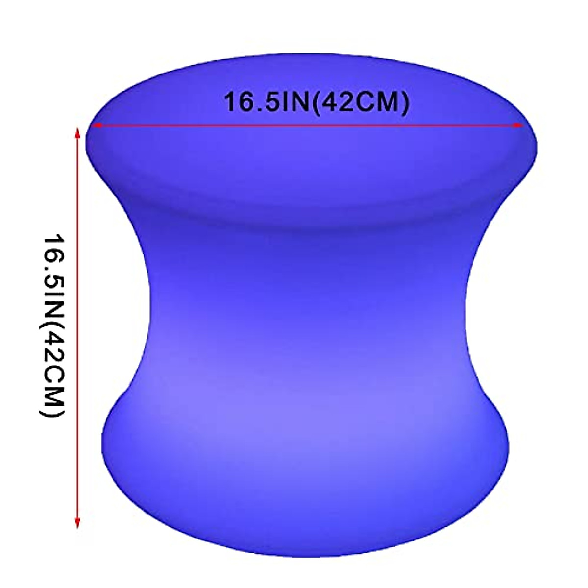 SHOWLIVEU LED Square Cube Chair 16 RGB Color Changing Light Up Rechargeable Module with Remote Waterproof Glow Table Outdoor Patio PartyCube Stool Seat Atmosphere Lamp (Charge 16.5 inch Round)