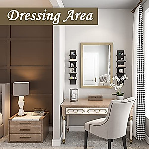 Homaterial 5 Tier Shelves for Wall, Vertical Column Wall Decor Mount Floating Shelves for Bedrooms, Living Rooms, Natural Finish Wall Shelf, Black