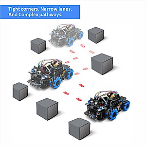 Mecanum Wheels Robot Car Kit for Arduino Mega2560 Raspberry Pi STEM Remote Controlled DIY Coding for Teens Adult