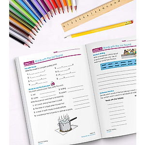 Spectrum Spelling Workbook Grade 3, Ages 8 to 9, 3rd Grade Spelling Workbook Covering Phonics, Handwriting Practice with Vowels, Consonants, Dictionary Skills, and More, Spelling Books for 3rd Grade