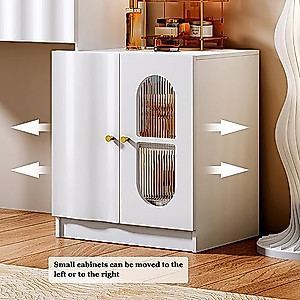 Chrangmay Modern Vanity Desk with Mirror and LED Lights,Retractable Makeup Vanity with 2 Wave Drawers & Cabinet,Writing Desk,for Bedroom,Bathroom, Gift for Girls and Women,White