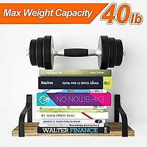 Love-KANKEI Wall Storage Corner Shelf and Rustic Floating Shelves Bundle （Contains 2 Items）