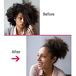 EBOOT 20 Pieces Large Cotton Stretch Hair Ties Bands Rope Ponytail Holders Headband for Thick Heavy or Curly Hair, 6.5 cm in Diameter (Black)