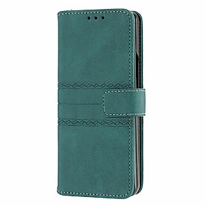 EAXER for Samsung Galaxy Z Fold 3 5G Wallet Case, with Crossbody Strap Premium PU Leather Folio Flip Card Slot Kickstand Protective Case Cover (Green)