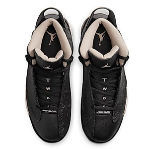 Nike Men's Jordan Dub Zero Basketball Shoe, Black/White/Fossil Stone, 11