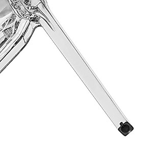 LeisureMod Dynamic Modern Dining Chair, Clear