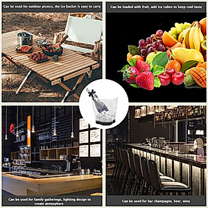 Ice Bucket Transparent Plastic Drink Bucket Large Capacity 4.5L Suitable for Party Bar Family Gathering