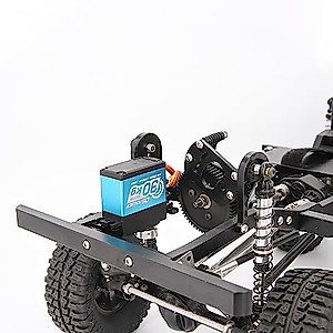 DSPOWER 20KG RC Waterproof Servo, High Torque Full Metal Gear Digital Servos Motor with 25T Metal Arm for 1/8 1/10 1/12 RC Crawler Baja Car Boat Robot Aircraft Drones (180°-Blue)
