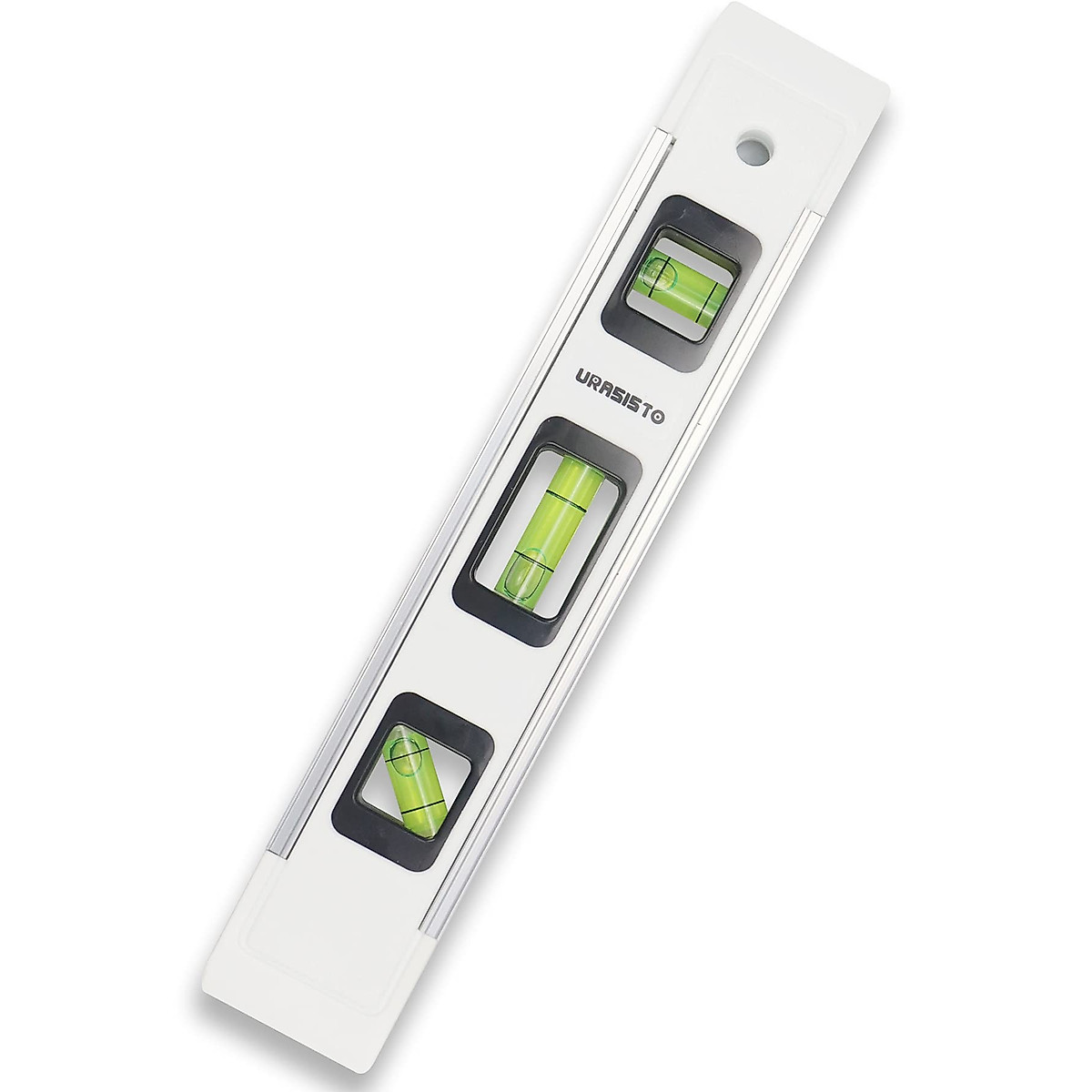 URASISTO 9 Inch Magnetic Box Level Torpedo Level with 45°/90°/180° Bubbles, Small Measuring Tool