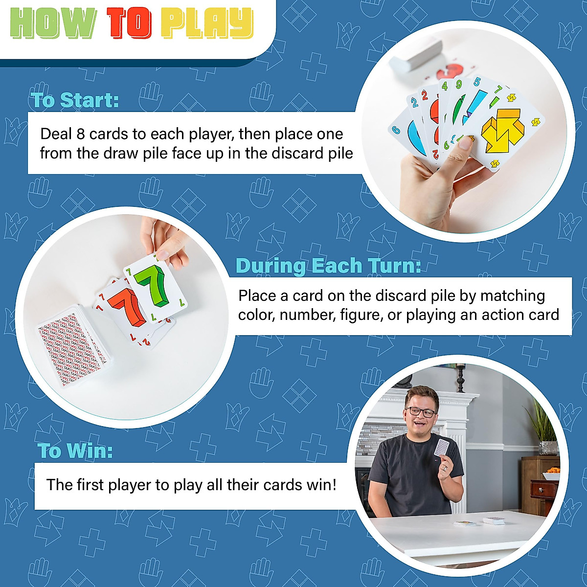 Amigo Games Super Taki Classic Playing Cards Game – Match Your Cards to the Color or Shape in the Discard Pile – Perfect for Family Game Night – For Kids & Adults ages 6 & Older