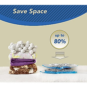 Vacuum Storage Bags 3 Pack Large Vacuum sealed bags for Clothes 3 Large (32x24“) Premium Reusable Space Saving storage bags for comforters and blankets (3, Large)